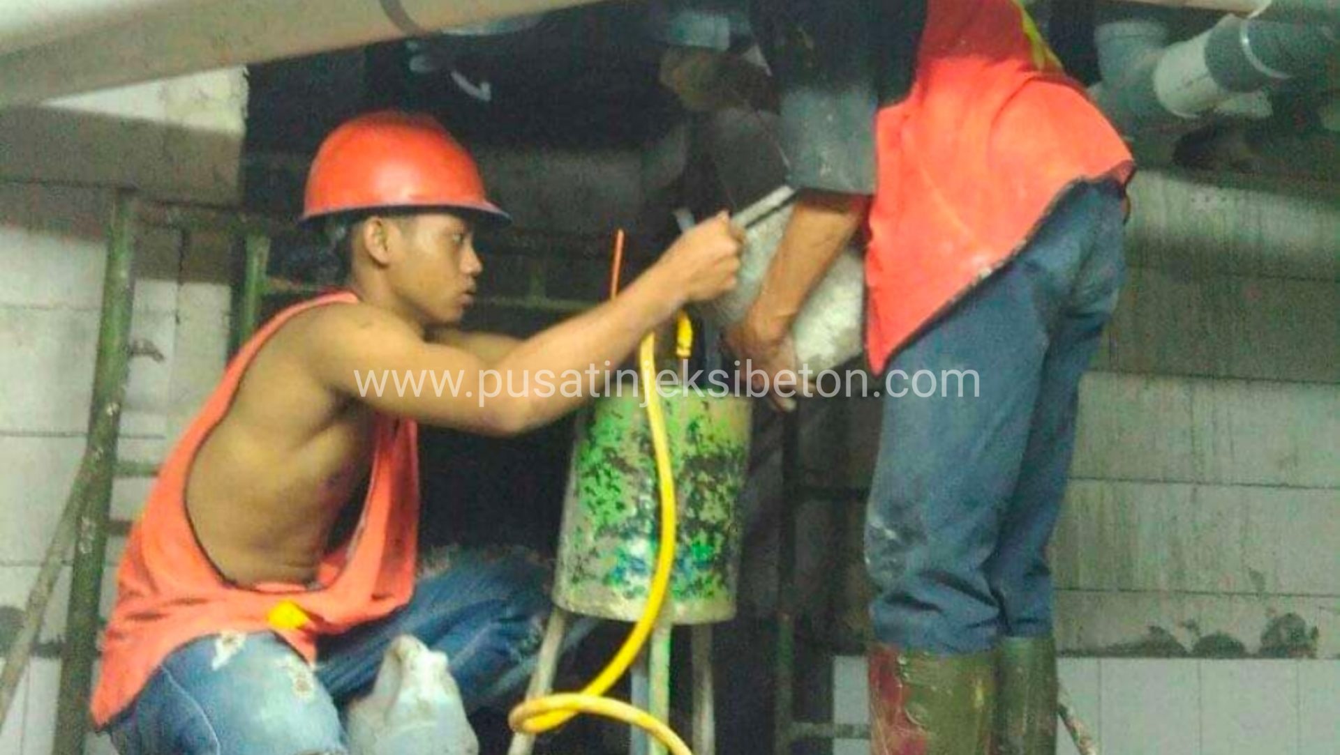 Injeksi Grouting Perbaikan beton Keropos - CV Trisakun Mitra Jaya