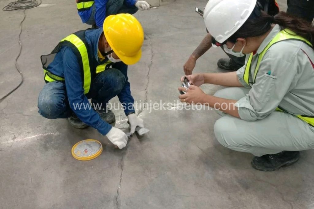 Injeksi Epoxy perbaikan beton retak - CV. Trisakun Mitra Jaya