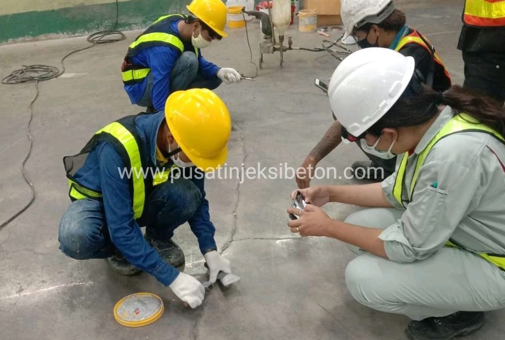 Injeksi Epoxy perbaikan beton retak - CV. Trisakun Mitra Jaya