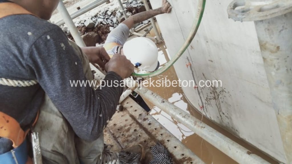 Cara perbaikan Beton Retak Dengan Menggunakan Teknik Injeksi EPOXY