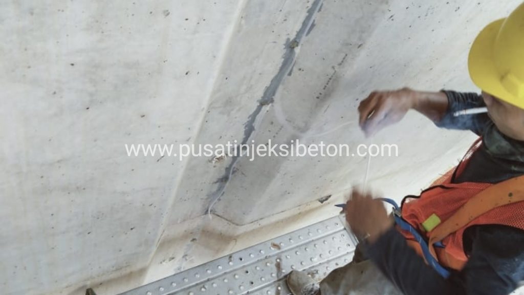 Cara perbaikan Beton Retak Dengan Menggunakan Teknik Injeksi EPOXY